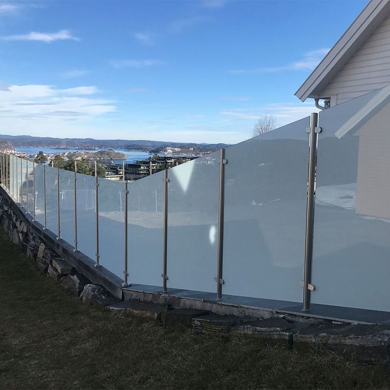 Flat Curved Laminated Glass Railing Safety Tempered Glass Staircase ...