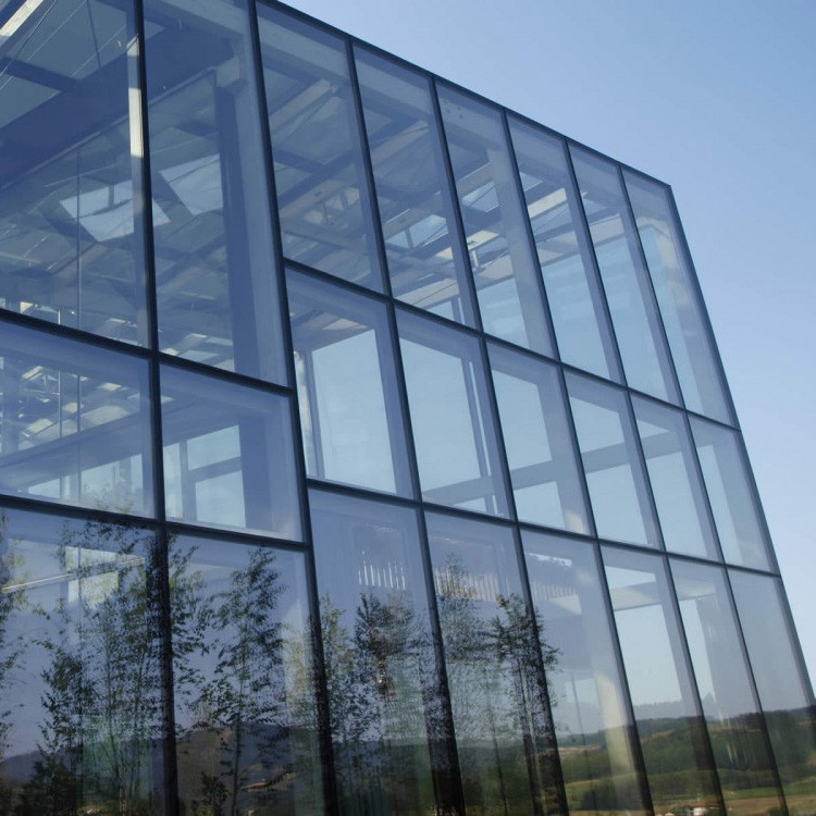 Low E Glass Curtain Wall Interior Energy Saving Unitized Glass Curtain ...