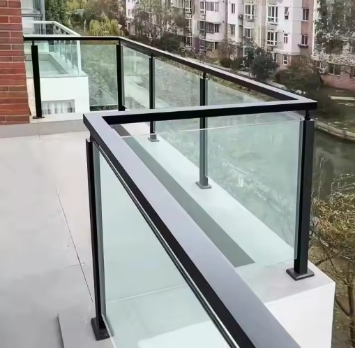 Staircase Balustrade Glass S.S 304 316 Aluminum Post Balcony Glass ...